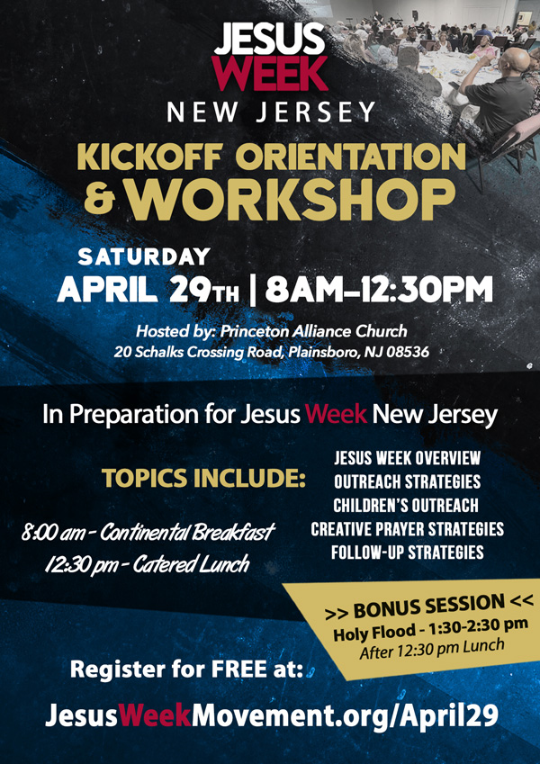 JW New Jersey: Kickoff Orientation & Workshop - Jesus Week